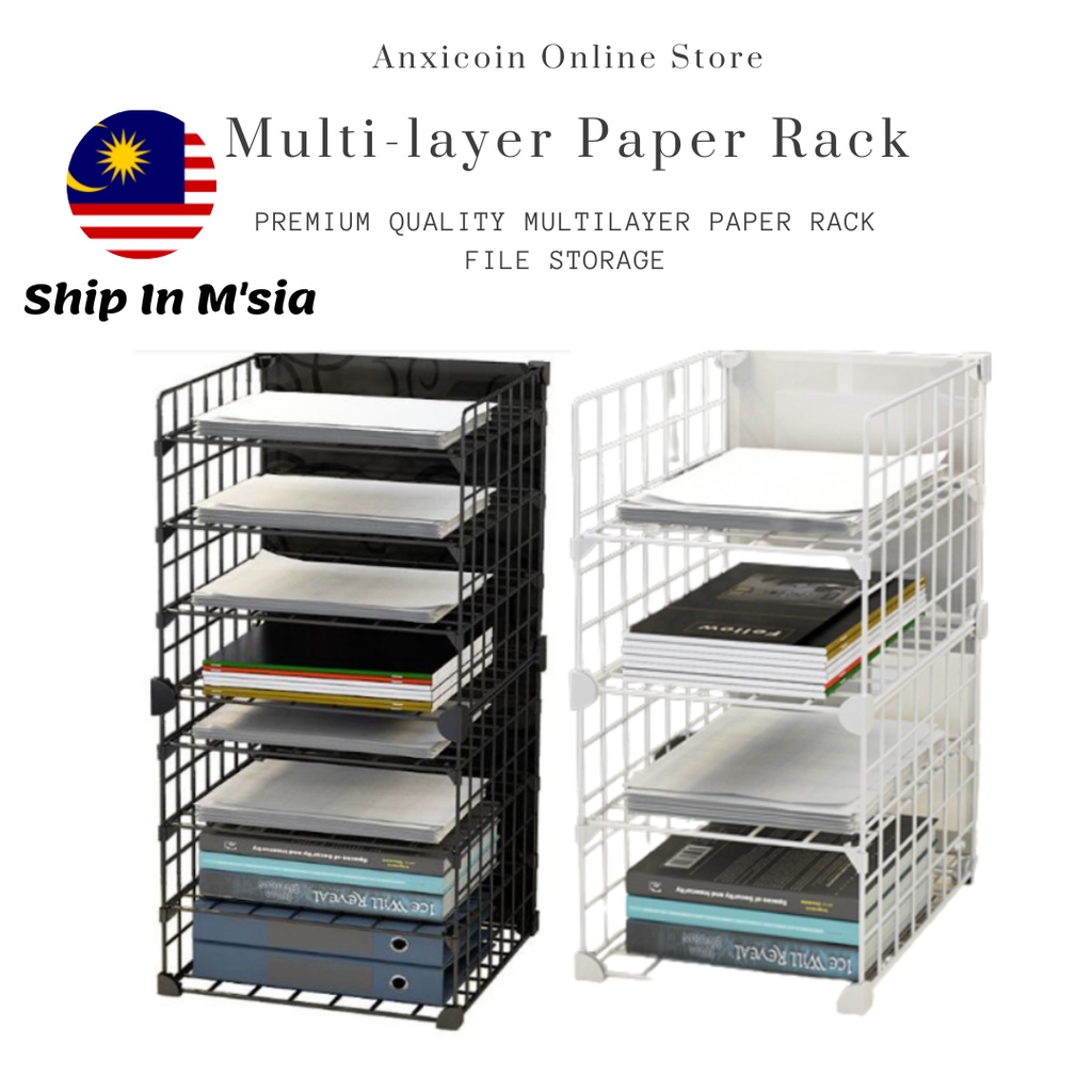 Anxicoin A4 PAPER TRAY/ 5/7 TIERS DOCUMENT RACK/ DESKTOP PAPER ...