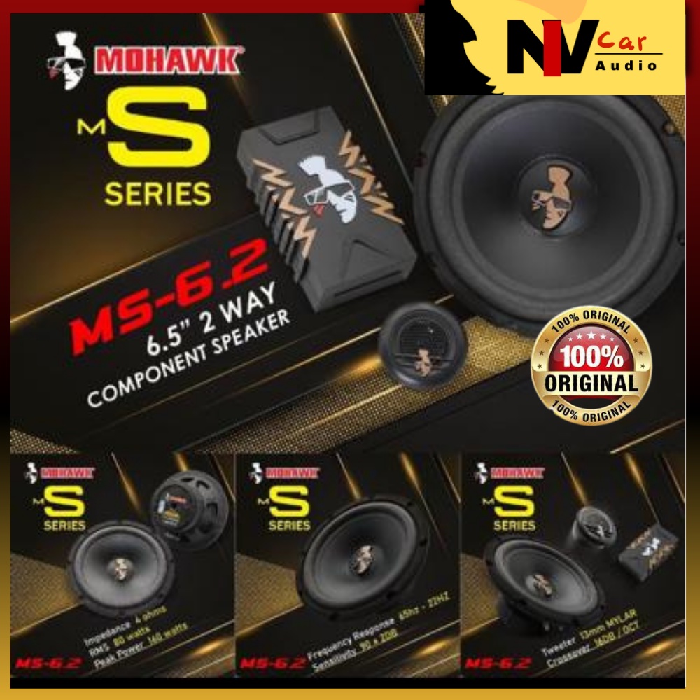 Mohawk Ms Series Ms-6.2 6.5" 2-Way Component Speaker #New Series #Gold ...