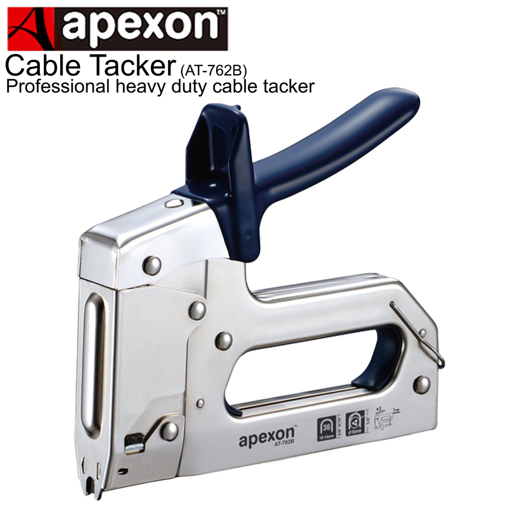 Apexon AT-762B, Metal Cable Tacker Staple Gun APEXON 762 STAPLE GUN ...