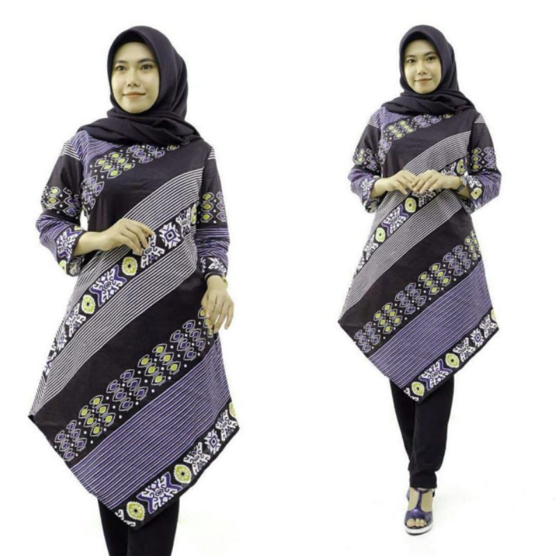 Taper Batik Tunic Weaving Motifs, Modern Cheap Women's Work Batik ...