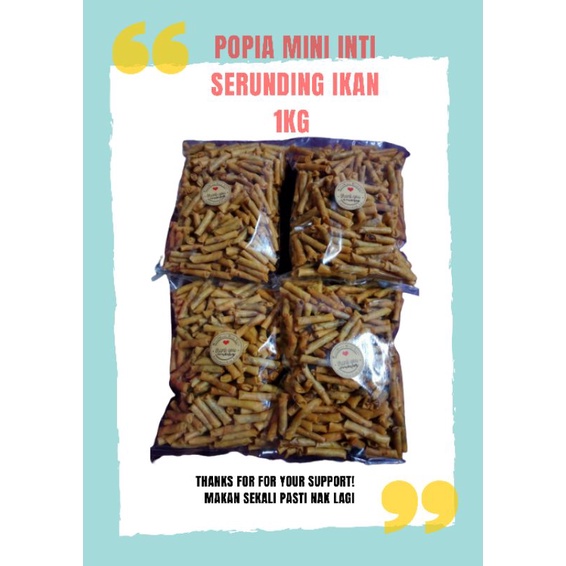 🔥mini popia🔥 inti serunding ikan homemade 1kg | Shopee Malaysia