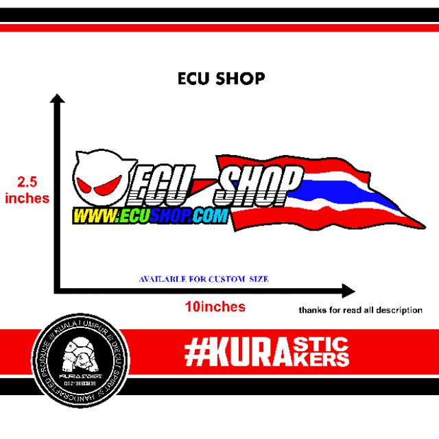 STICKER ECUSHOP. STICKER ECU SHOP. STICKER THAILAND THAILOOK | Shopee ...