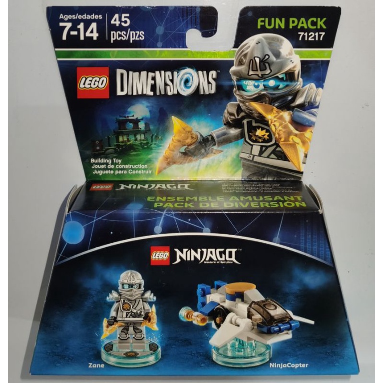 LEGO 71217 Dimensions Fun Pack Ninjago Zane and NinjaCopter | Shopee ...