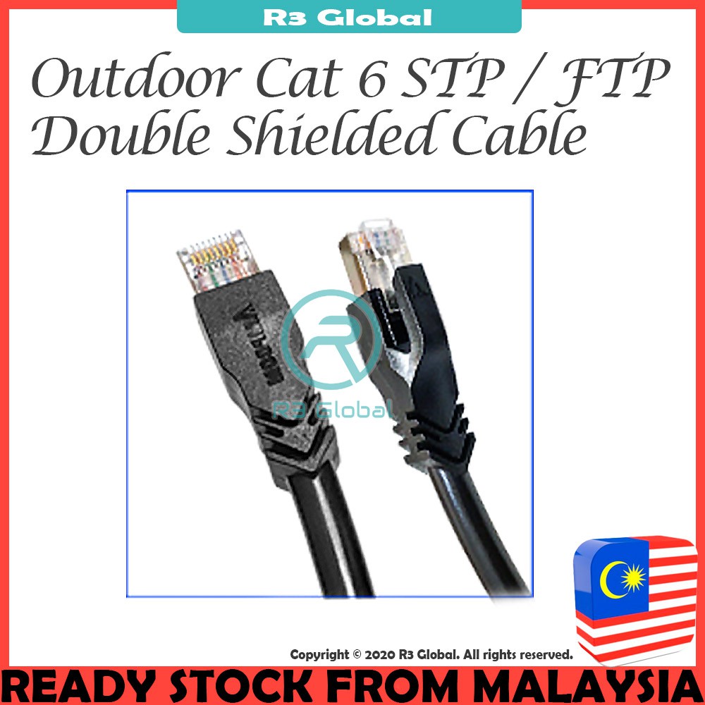 80m Outdoor Cat6 Cat 6 STP FTP LAN Network cable RJ45 Full Copper ...