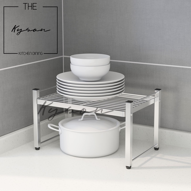 Kyson Kitchen 304 Stainless Steel Condiment Rack Bowl Plate Jar Pot ...