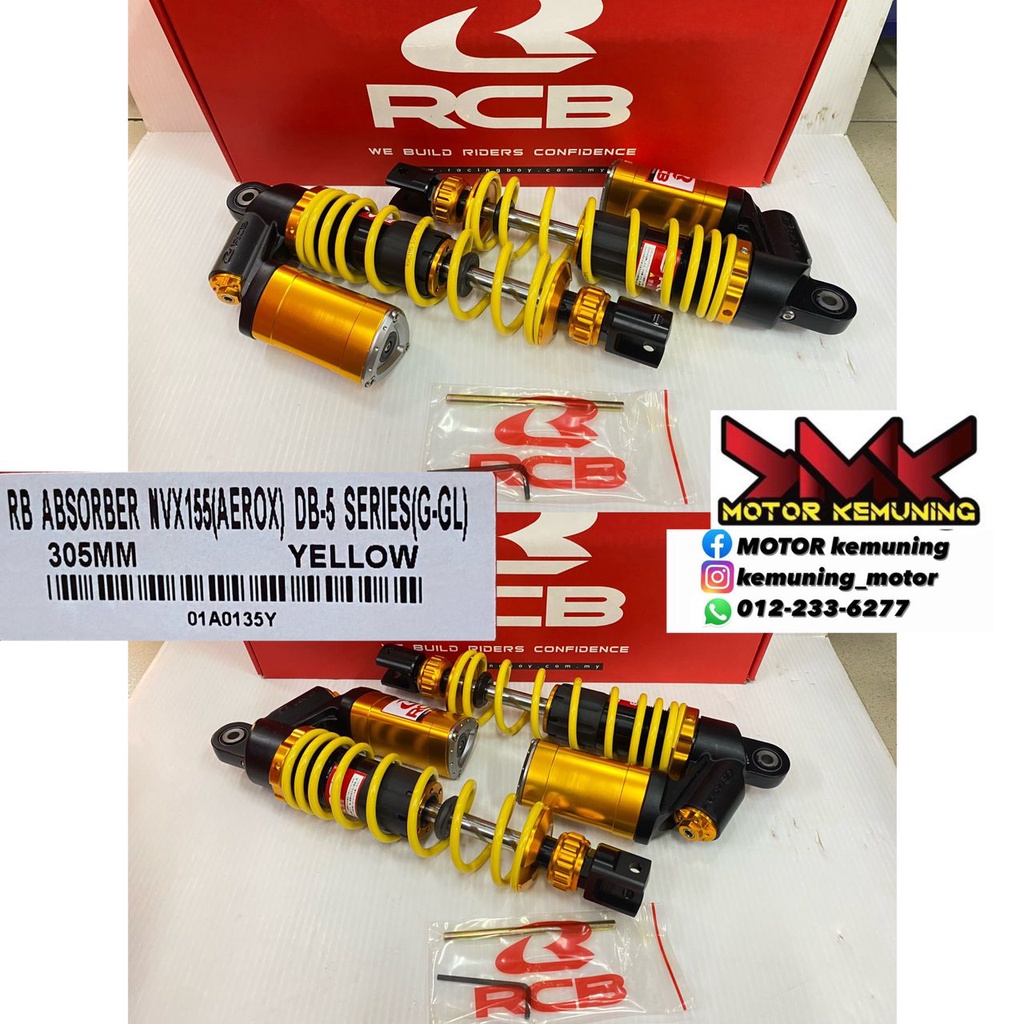 ABSORBER RCB DB5 DB-5 NVX V1 V2 ORIGINAL RACINGBOY DB 5 NMAX XMAX 305MM ...