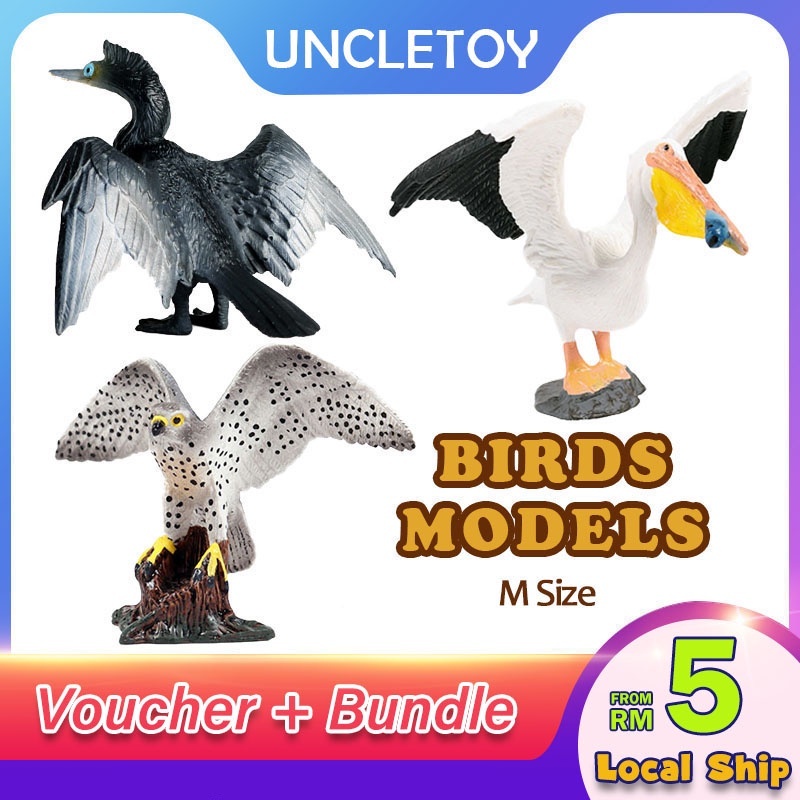 🔥𝟮𝟬𝟮𝟰 𝗘𝗱𝗶𝘁𝗶𝗼𝗻🔥 Birds Toys Model Mainan Burung Animal Toys Birds Figure ...