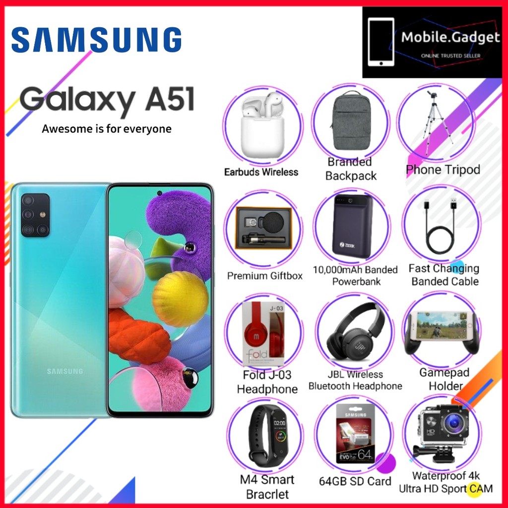 Samsung Galaxy A51 | 8GB RAM 128GB ROM | Super Amoled | Quad Camera | Shopee Malaysia