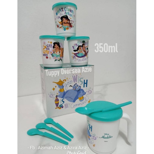 Aladdin TuppERware Mug(4) | Original TuppERware Indonesia | White/Blue ...