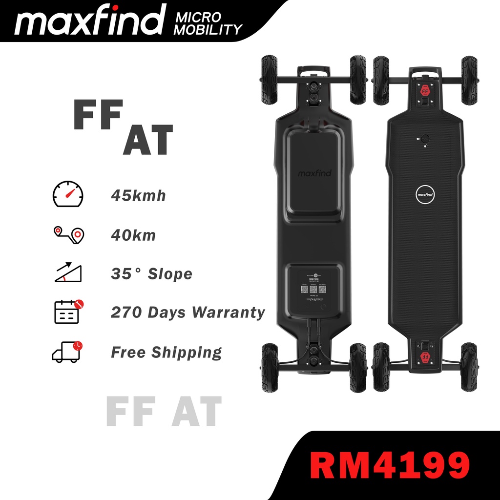 Maxfind FF AT Electric Skateboard Longboard ESK8 | Shopee Malaysia