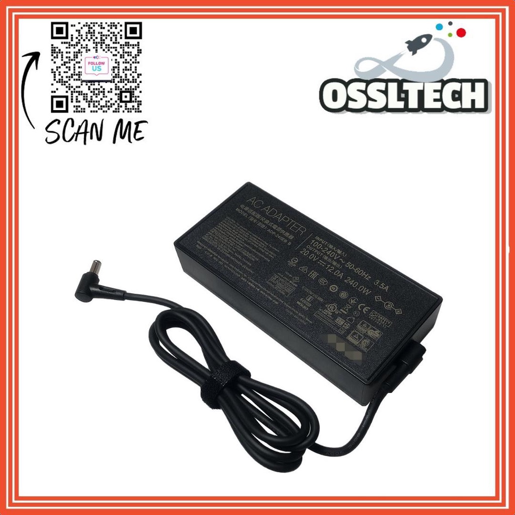 ASUS 240W ASUS ROG 15 GX550LXS 20V 12A 6.0 x 3.7 PIN SIZE Laptop ...