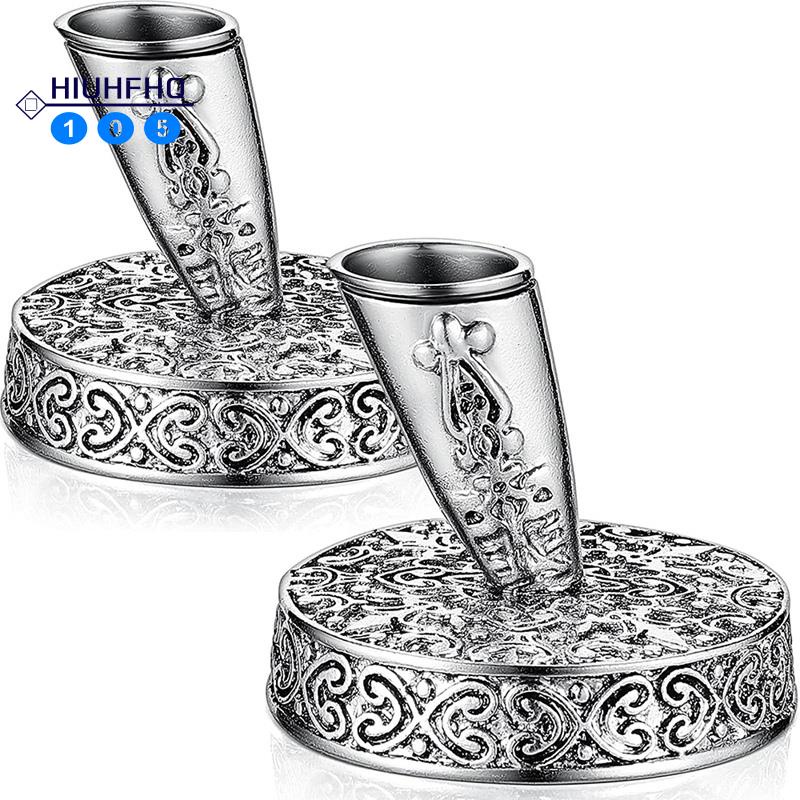 2 Pieces Vintage Round Metal Feather Pen Holder Insertion Pen Holder ...