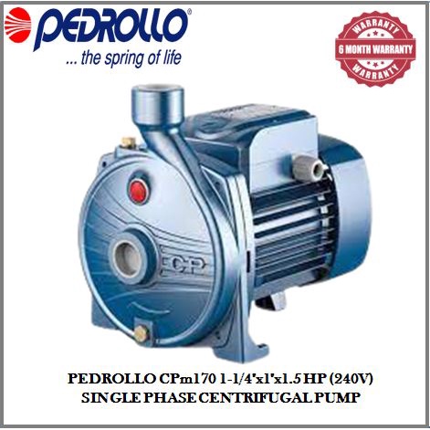 PEDROLLO CPm170 1-1/4"x1"x1.5 HP (240V) SINGLE PHASE CENTRIFUGAL PUMP ...