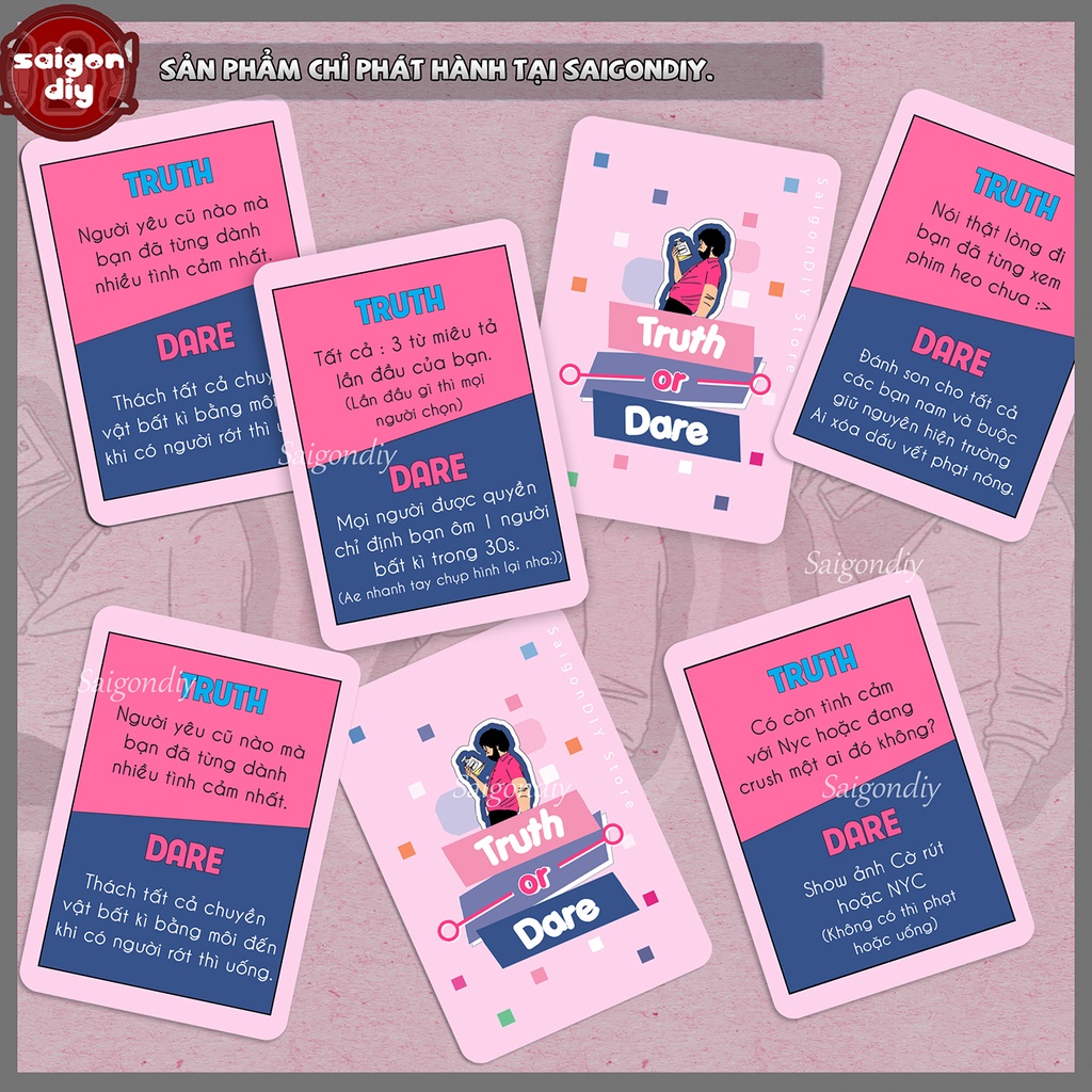 Truth or Dare deck of 42 cards, Hot trend Drinking game, challenge of ...