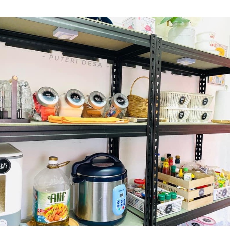 HEAVY DUTY RACK (250KG/PERLEVEL) 🖤🖤 BLACK🖤🖤 BOLTLESS RACK | Shopee Malaysia