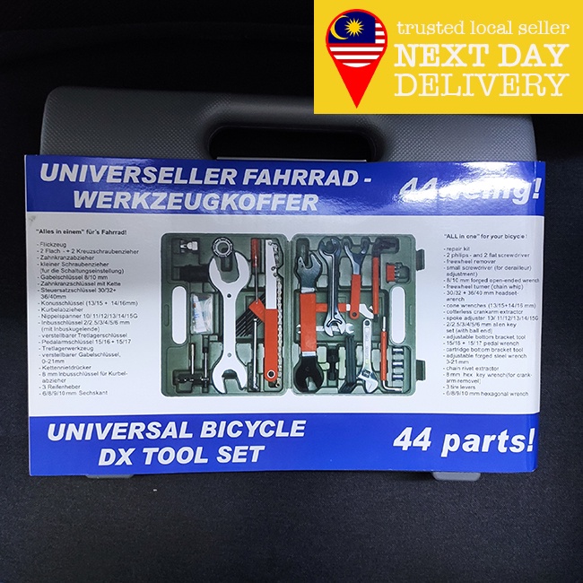 44 in 1 Bicycle Toolbox Toolkit Road Bike MTB Service Repair Tool Box ...