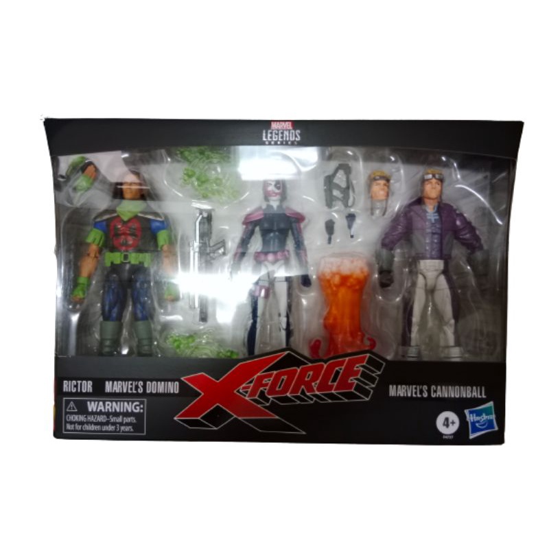 Hasbro Marvel Legends X-Force 3-Pack Rictor, Domino & Cannonball Action ...