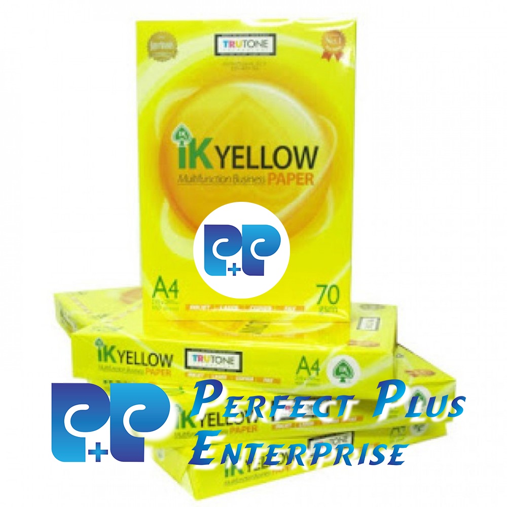 IK Yellow A4 Paper 70GSM/80GSM 450's / Kertas A4 / Kertas Fotostat ...