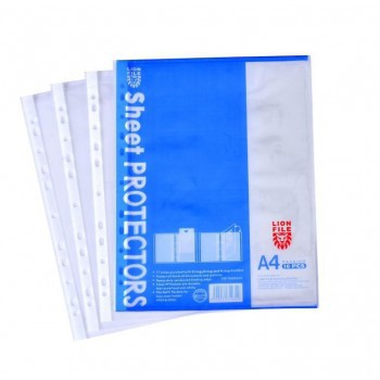 Lion A4 11 Holes Sheet Protector 305A 10'S/Pack For 2/3/4 Binder Ring ...
