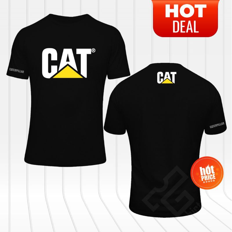 T Shirt Cotton Caterpillars CAT Inc Logo Short Sleeve SS Unisex ...