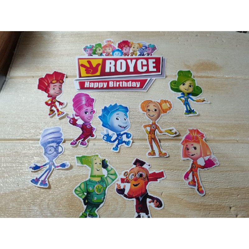 Personalized cake topper (fixies themed set) | Shopee Malaysia