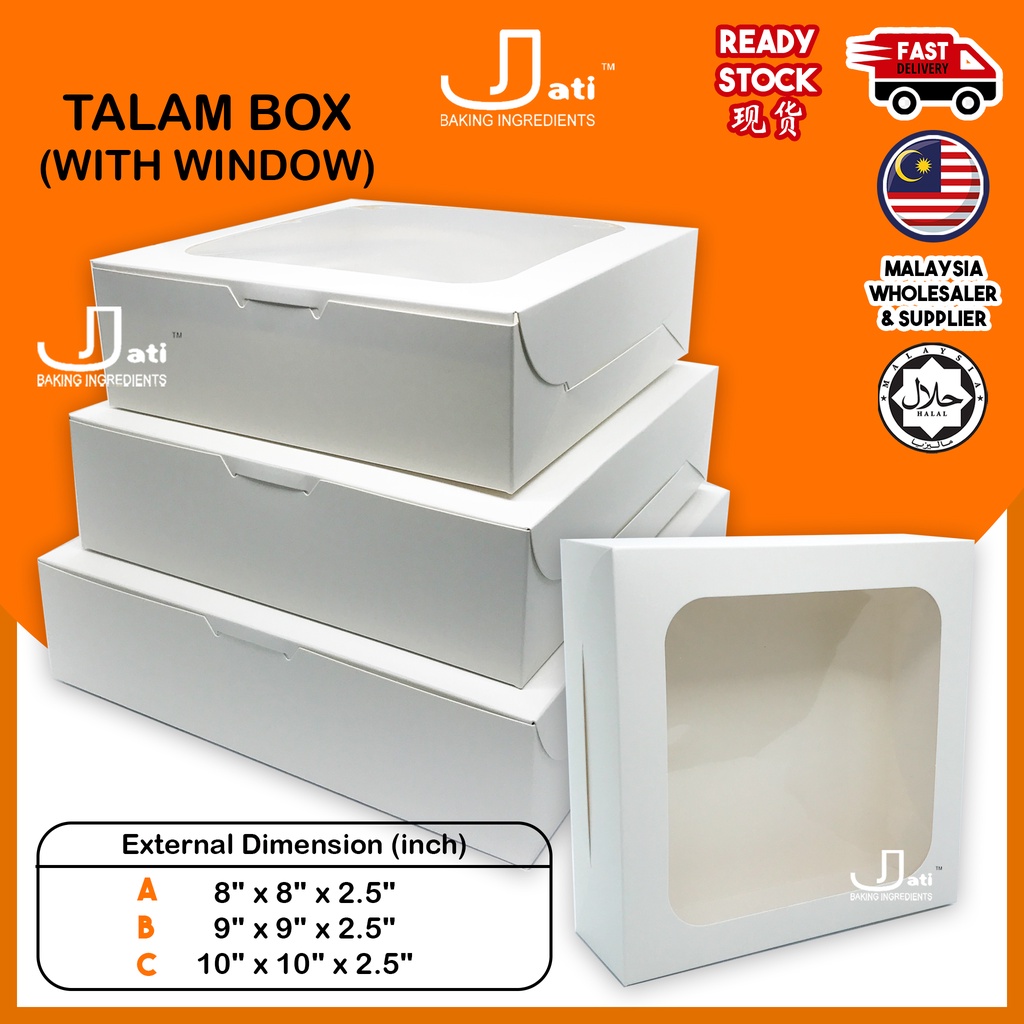 [ READY STOCK ‼️ 现货 ‼️ ] Window Cake Box Talam Box Kotak Talam Kotak ...