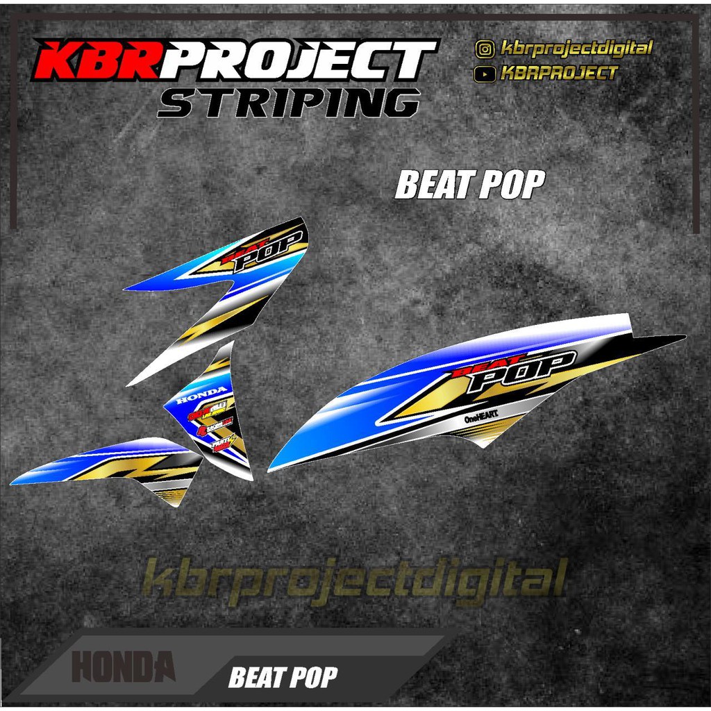 BEAT POP sticker striping sticker BEAT POP Design IP.1-3 RACING MOTIF ...
