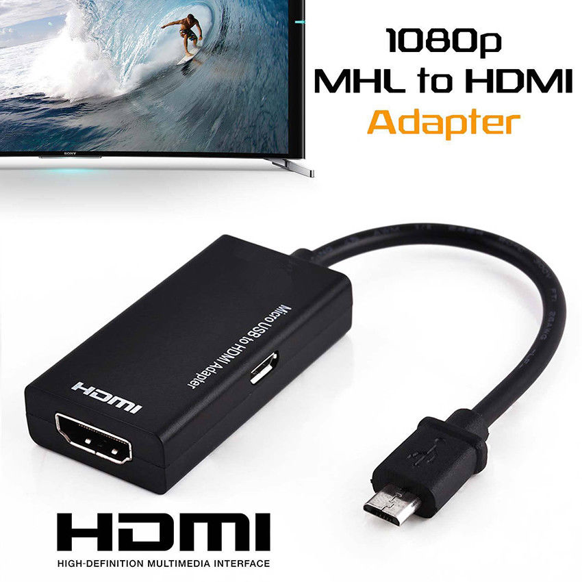 Mirco USB Adapter /Micro USB 2.0 MHL To HDMI Cable HD 1080P Adapter ...