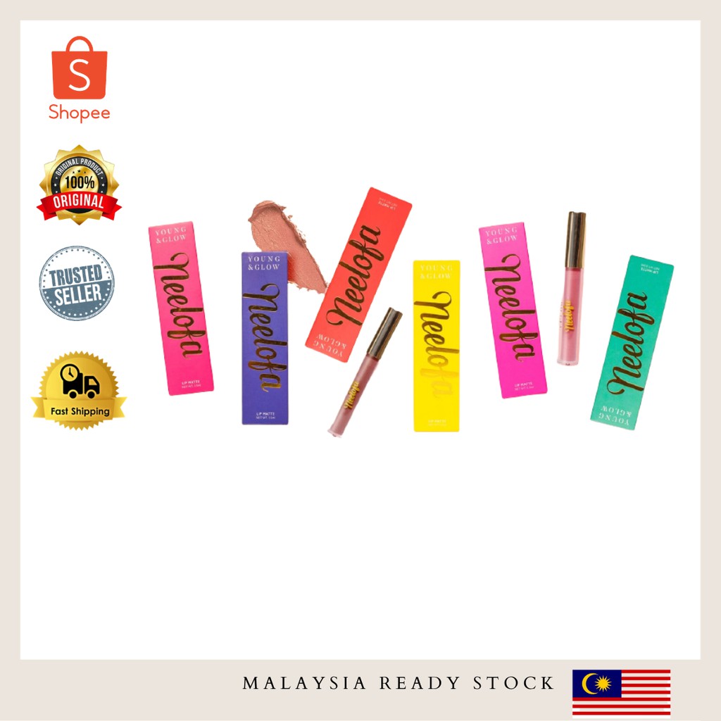 NEELOFA X YOUNG AND GLOW LIPMATTE (CLEARENCE NO BOX) | Shopee Malaysia