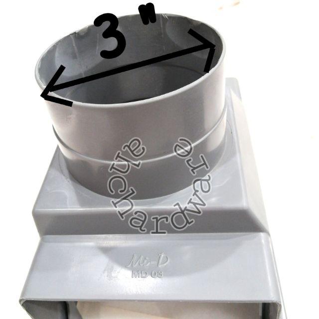 Gutter PVC Spout Head (3" / 4") / Rainwater PVC Spout Head (3" / 4") / Gutter Outlet (3" / 4 ...