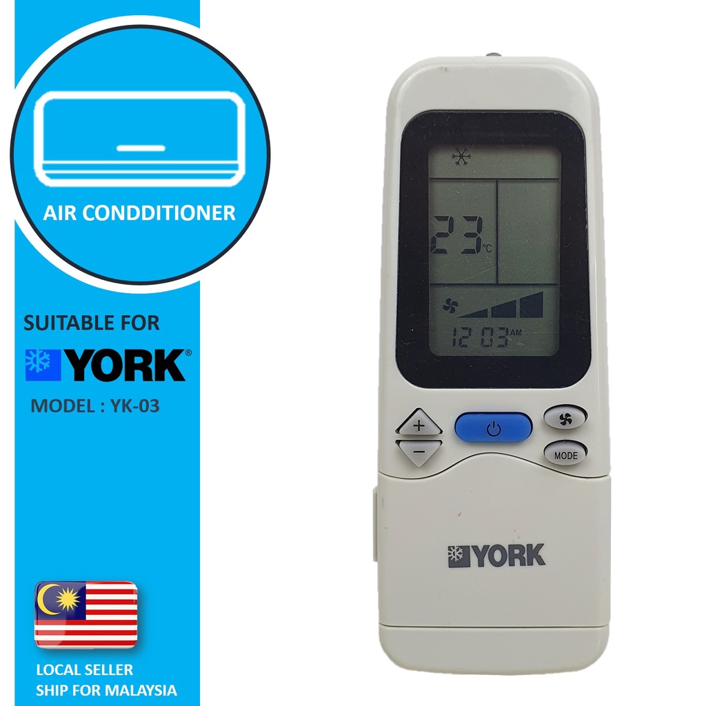 YORK AIR CONDITIONER REMOTE CONTROL (YK-03) | Shopee Malaysia