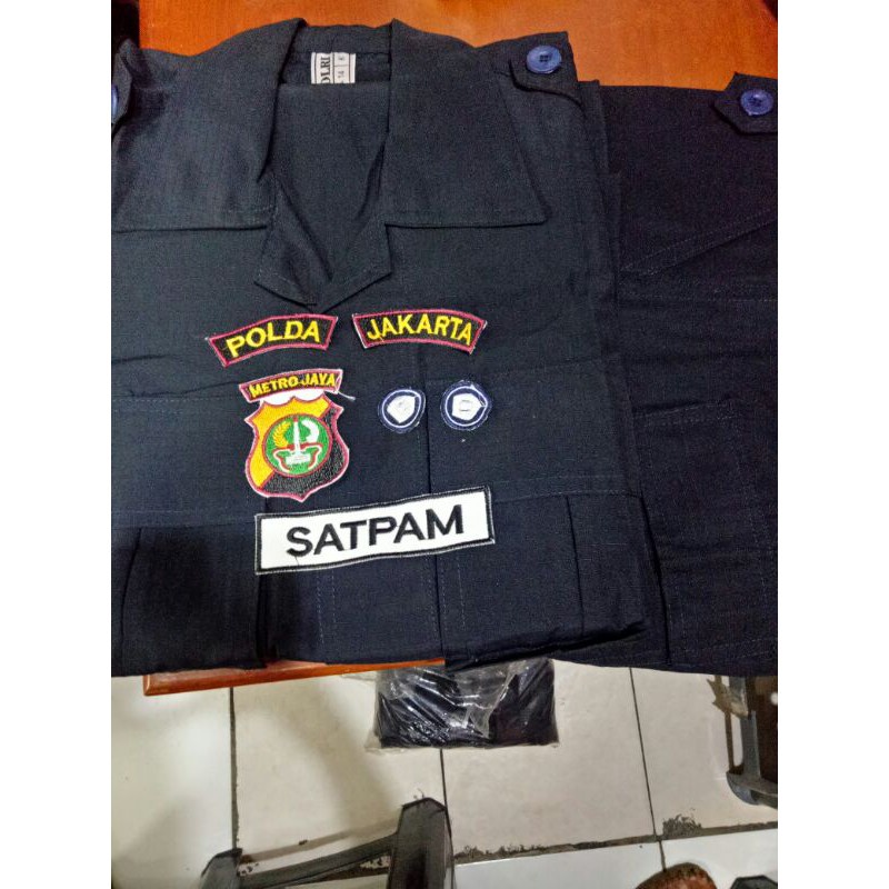 !! NEVY SECURITY UNIFORM SET PDL SATPAM NEVY BANDUNG | Shopee Malaysia