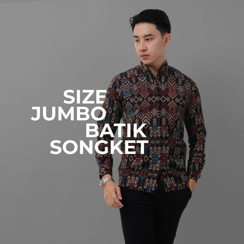 KEMEJA Dgm Fashion batik Shirt Men jumbo Long Sleeve batik Men jumbo ...