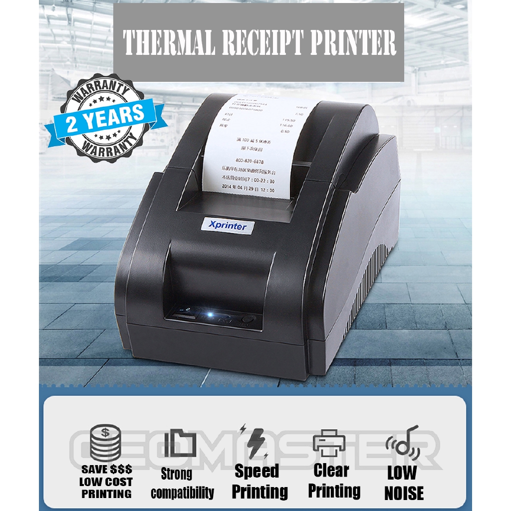 USB PORT X-PRINTER THERMAL RECEIPT PRINTER - 2 YEARS WARRANTY | Shopee ...