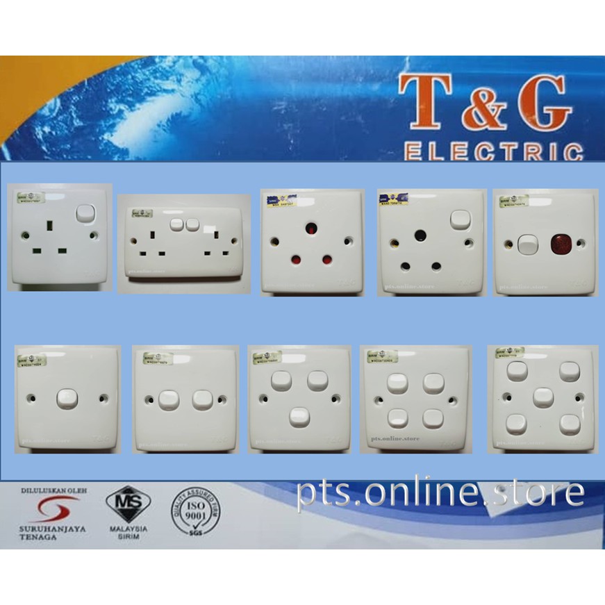 T&G Switch Suis 13A switch socket , 15 SW SOCKET , 15A SOCKET ONLY , 1G ...