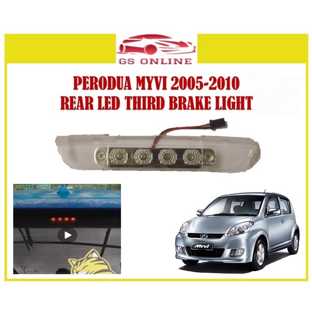 PERODUA MYVI SE SE2 2005 2006 2007 2008 2009 2010 REAR THIRD BRAKE LAMP ...