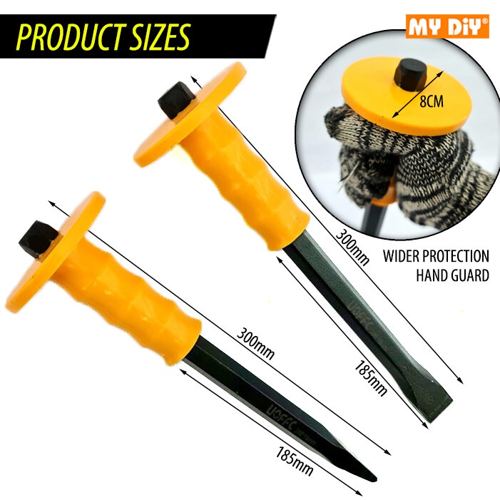 MYDIYHOMEDEPOT - UOFFC Cold Chisel Concrete Chisel Hand Protection ...
