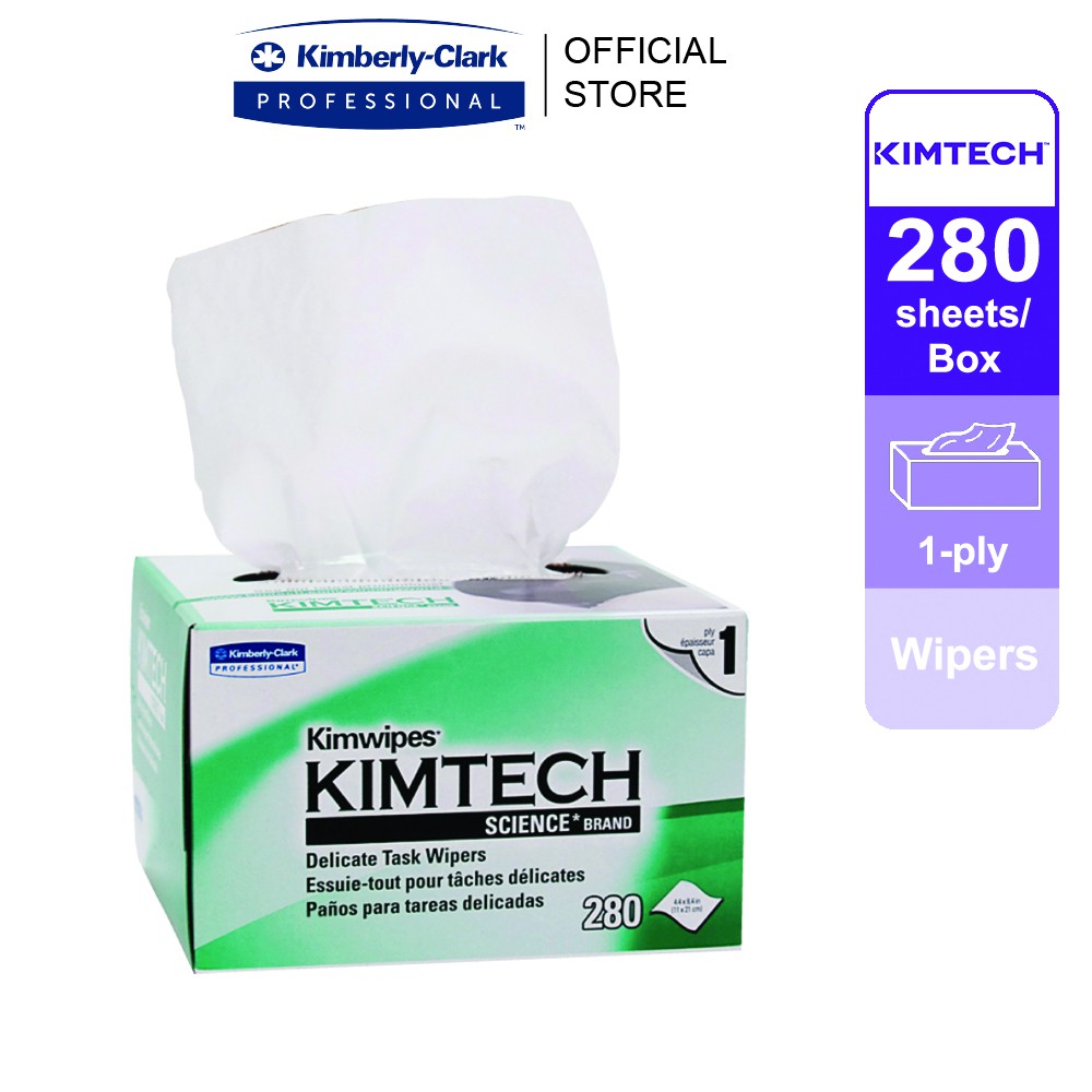 Kimtech Science™ Delicate Task Disposable Wipers - White, 1 ply, 60 ...