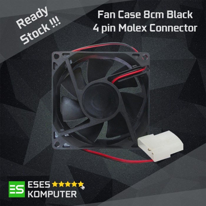 Fan Case 8CM Black / Fan Casing 80mm - Molex 4pin Connector | Shopee ...