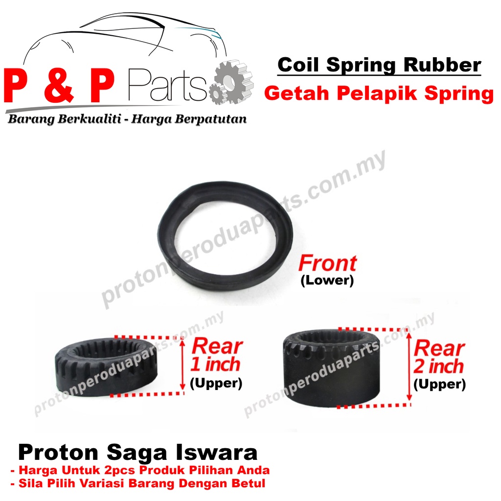 Front / Rear Coil Spring Rubber Getah Pelapik Spring Depan Belakang ...