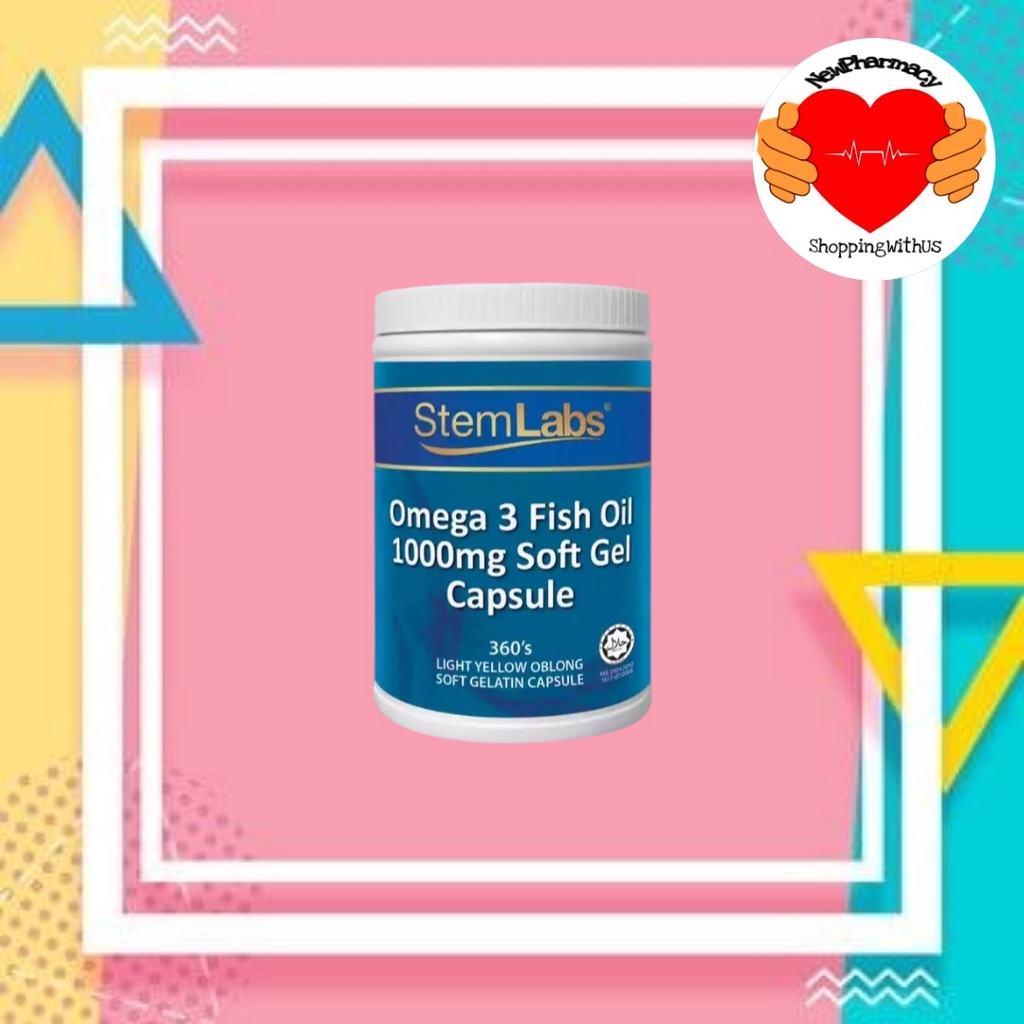 StemLabs Omega 3 Fish Oil 1000mg Soft Gel Capsules 360's (Exp-11/2027) | Shopee Malaysia