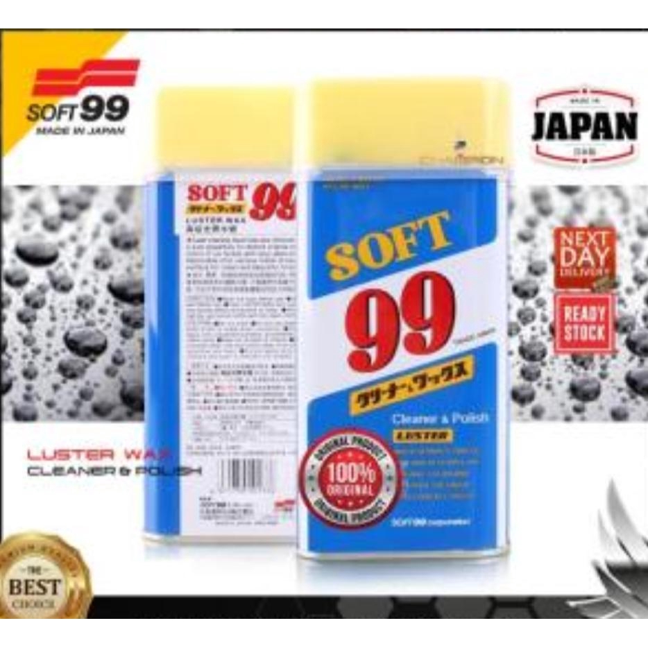 Soft 99 Cleaner & Polish Luster / Meta Clean Wax with Sponge 530 ml ...