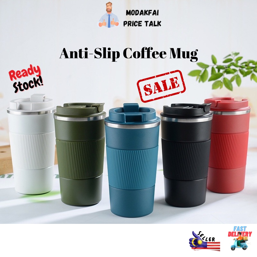 Stainless Steel Thermal Coffee Travel Mug – Anti-Slip, Insulated Flask ...
