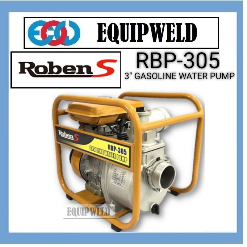 ROBENS RBP-305 3" GASOLINE ENGINE WATER PUMP (PETROL) POWERED BY RB20AS 5.0HP ENGINE 60 M3/Hour ...