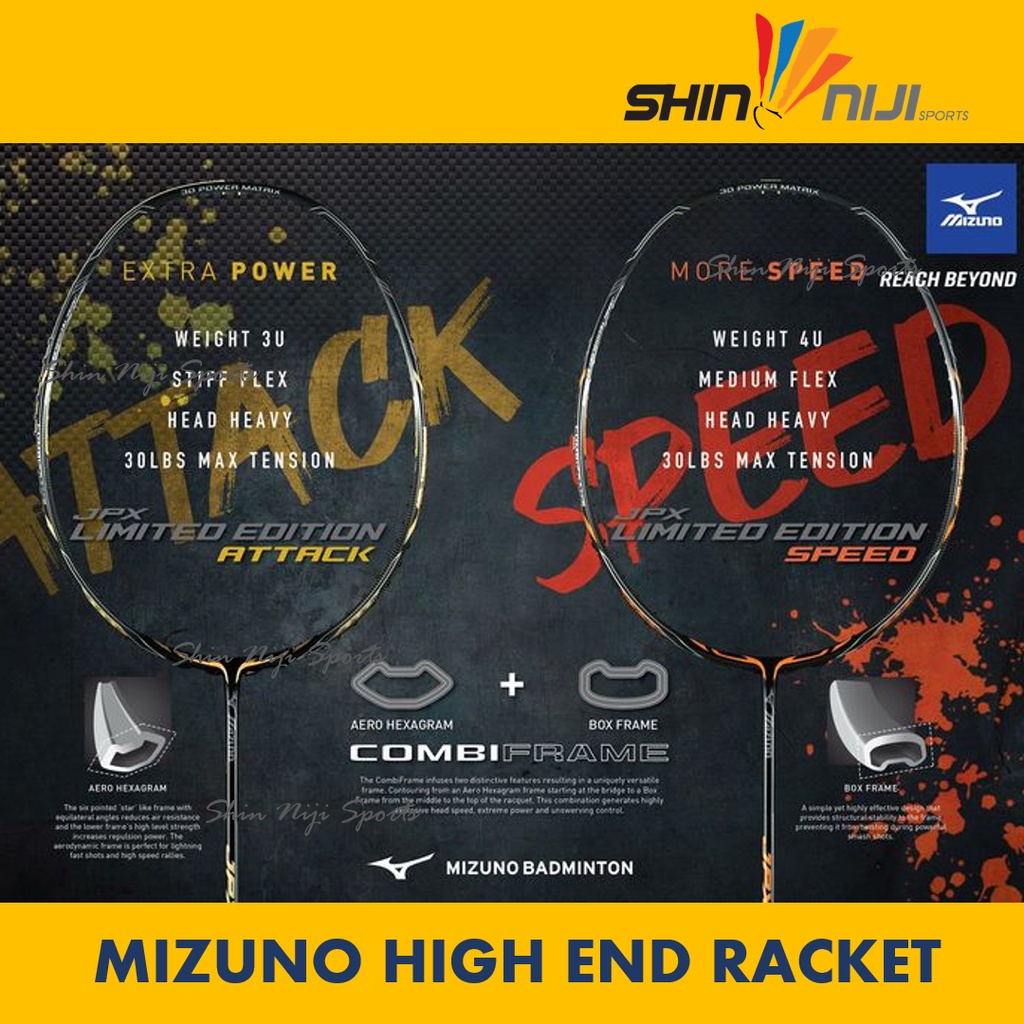 Mizuno High End Badminton Racket Fortius, JPX Limited Edition, Duralite ...