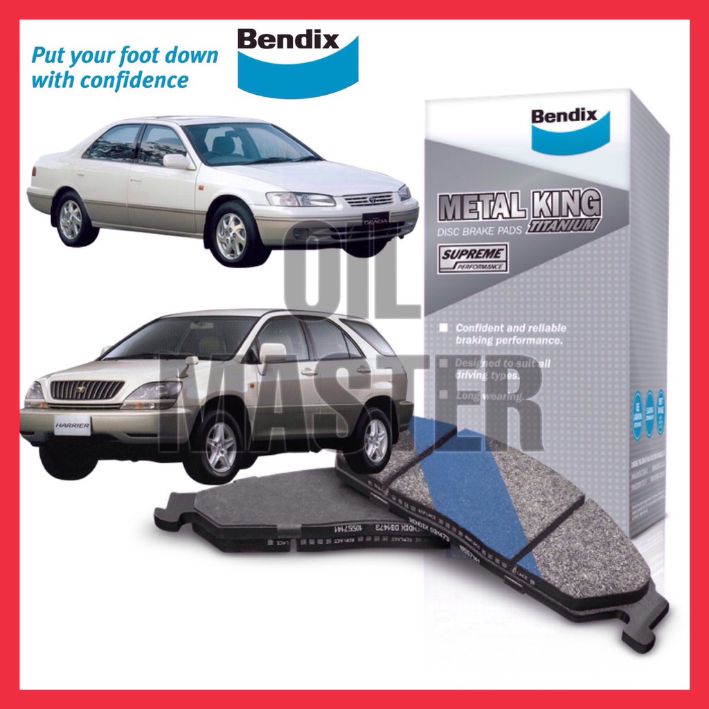 TOYOTA CAMRY SXV10 SXV20 HARRIER MCU15 OM REAR BENDIX METAL KING TITANIUM BRAKE PAD (DB422MKT ...