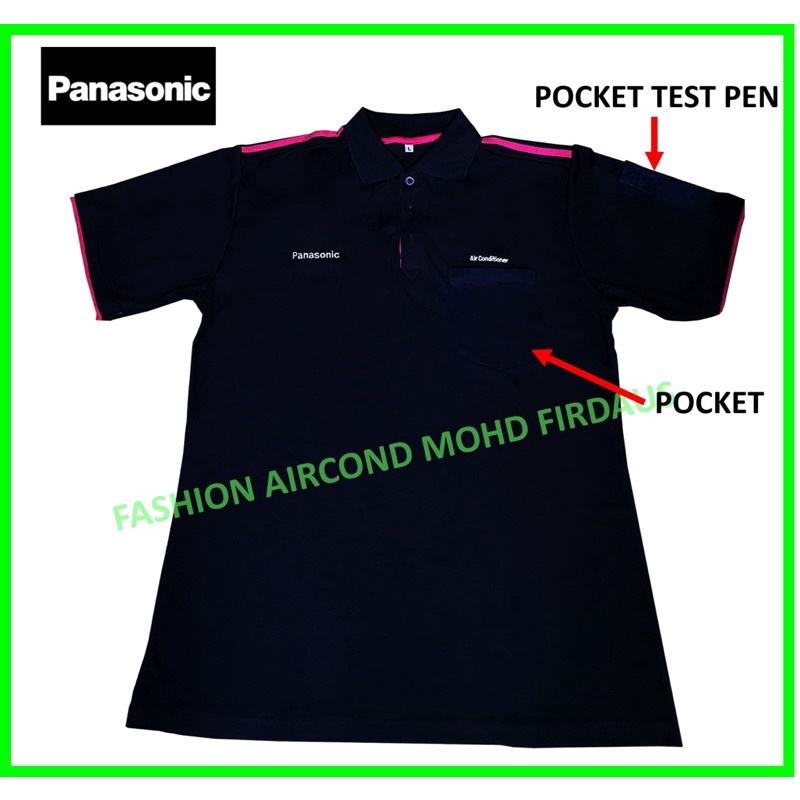 PANASONIC nanoe T-SHIRT AIRCOND BAJU AIRCOND MAN BAJU KERJA AIRCOND ...