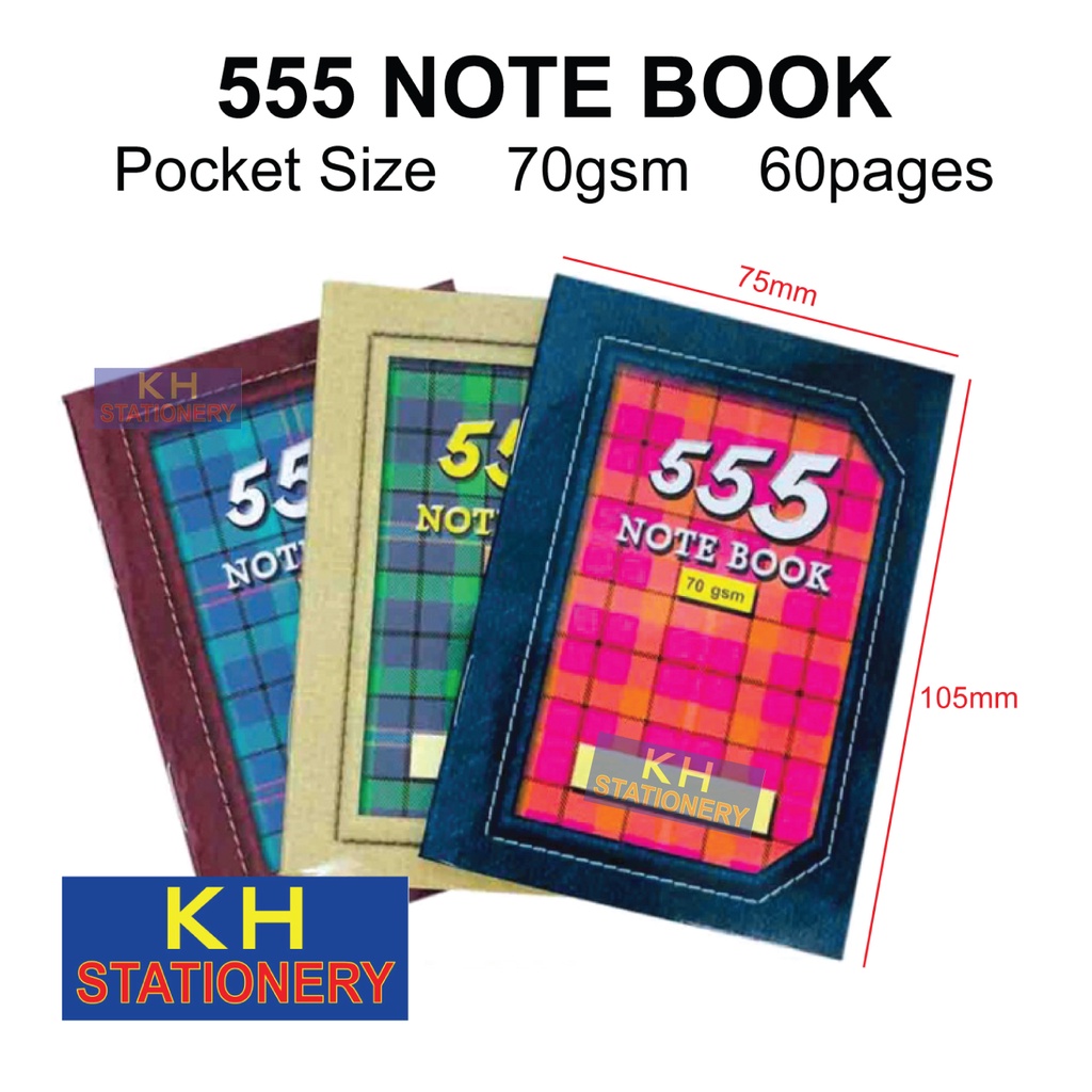 555 NOTEBOOK / BUKU NOTA 555 / CAPTAIN 555 NOTE BOOK 70G / POCKET ...