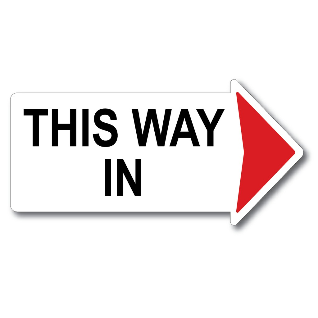 THIS WAY IN ACRYLIC ARROW SIGN BOARD 100X200X2MM | Shopee Malaysia