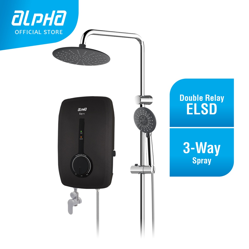 ALPHA EZY E Rain Shower Instant Water Heater Non Pump | Shopee Malaysia